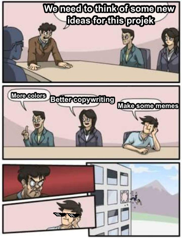 We need to think of some new ideas for this projek More colors Better ...