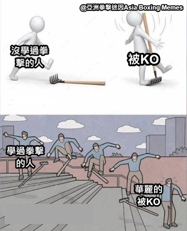 沒學過拳擊的人 被KO 學過拳擊的人 華麗的被KO