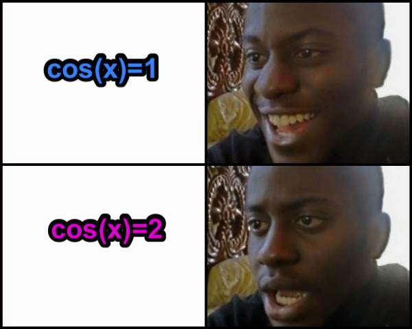 cos(x)=1 cos(x)=2