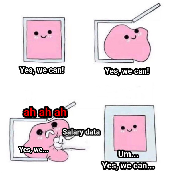 Yes, we can! Yes, we can! Yes, we... Salary data Um... Yes, we can ...